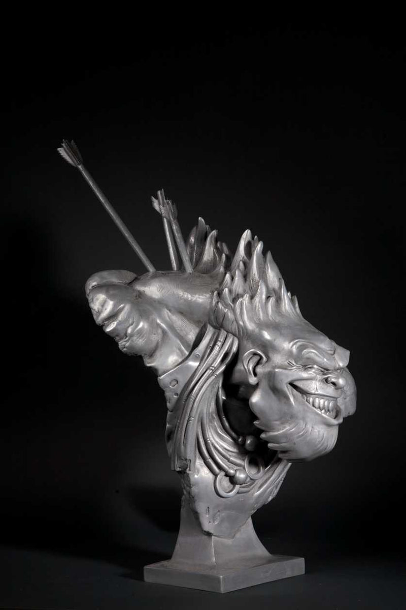 LANFEUST DE TROY - HEBUS, VERSION "ALUMINIUM FUME" - buste en résine 53 ...