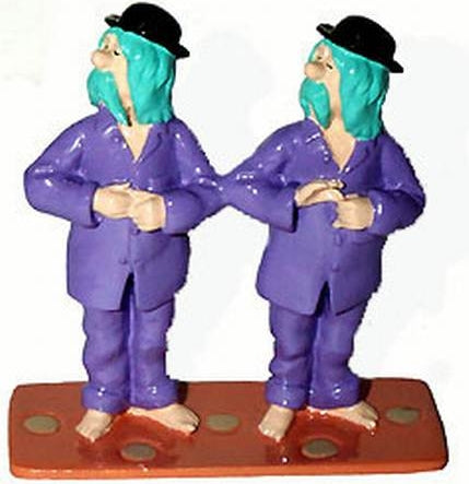 TINTIN - LES DUPONDT EN PYJAMAS - FIGURINES METAL 8.5 CM, moulinsart ...