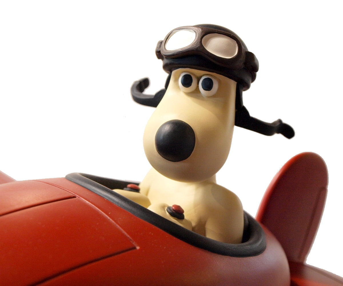 WALLACE & GROMIT - GROMIT EN AVION - statuette résine 34 cm, leblon ...