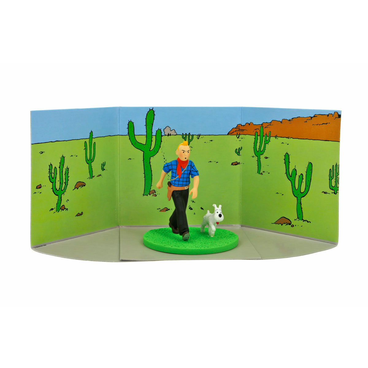 TINTIN: TINTIN COW BOY - coffret figurine plastique 8 cm, moulinsart ...