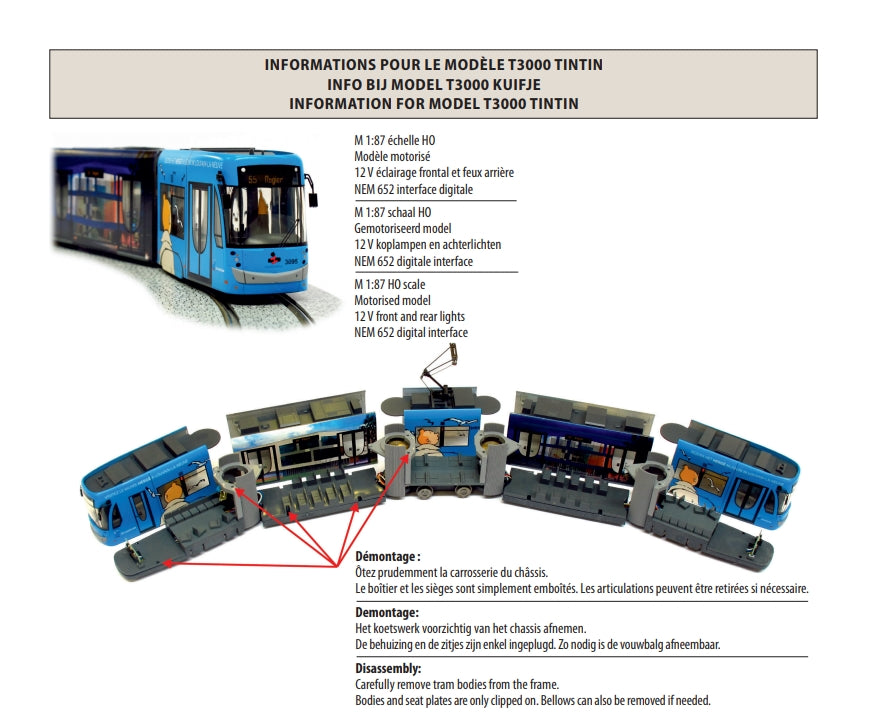 Tram TINTIN Stib HO 1:87 Moulinsart 2018 29666 – La Marque Zone