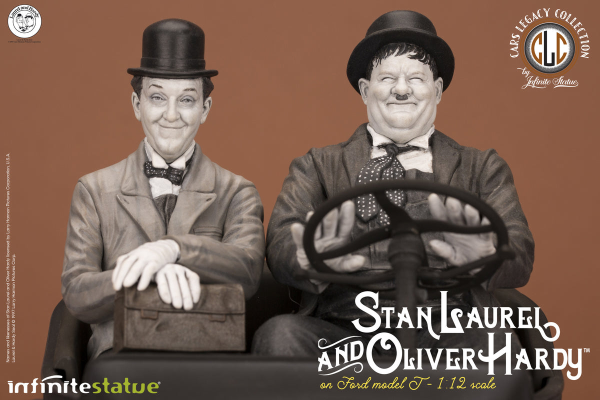 Figurine Laurel & Hardy on Ford Model T Infinite Statue 1:12 Cars ...