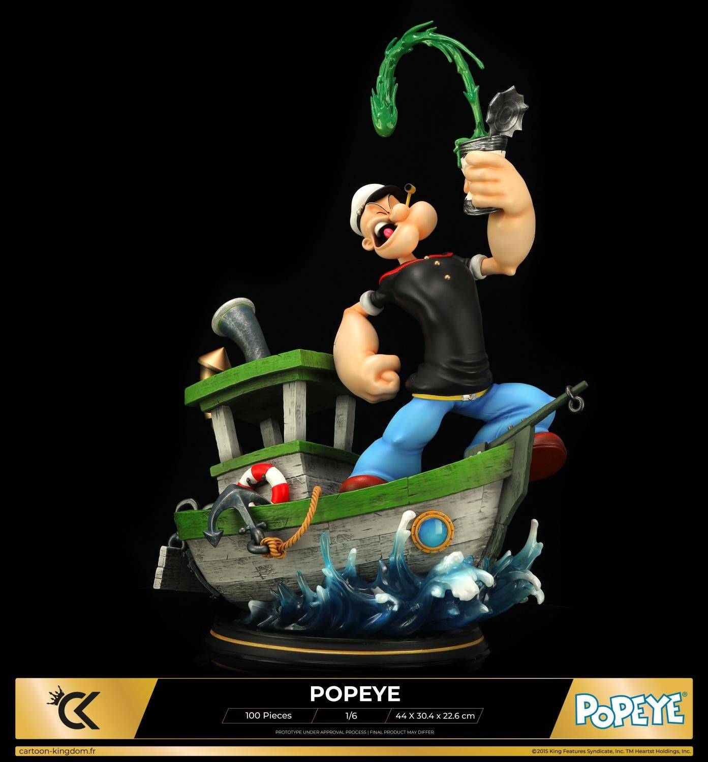Figurine de collection Popeye, S.S. Spinach Boat Version 1/6 Cartoon K ...
