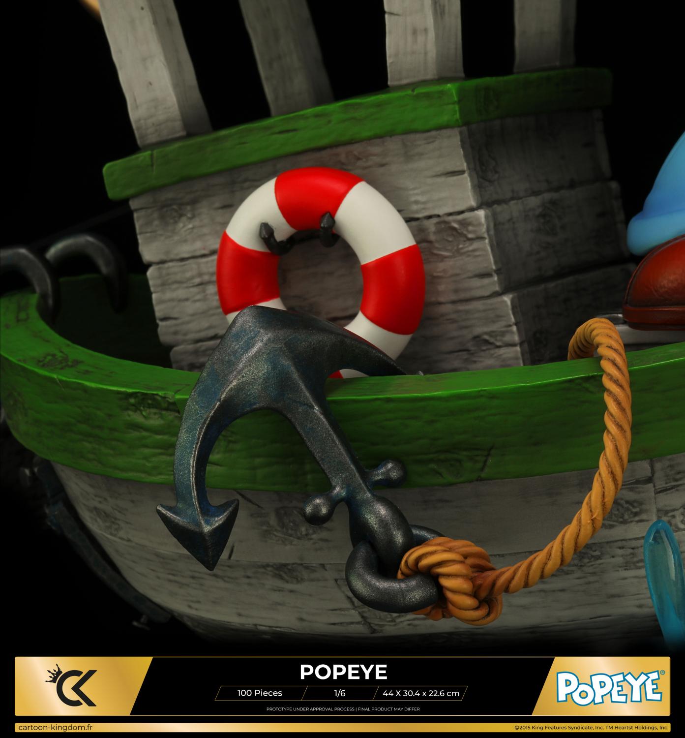 Figurine de collection Popeye, S.S. Spinach Boat Version 1/6 Cartoon K ...