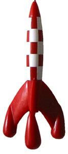 TINTIN - FUSEE "OBJECTIF LUNE" - figurine pvc, moulinsart (tintin ...