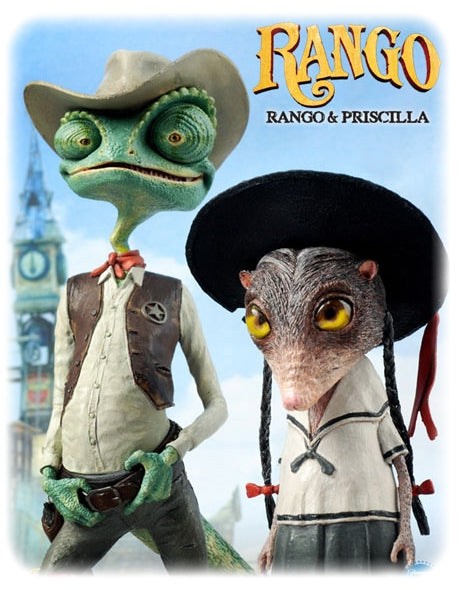 RANGO & PRISCILLA "VINYL MOVIE MASTERPIECE" - pack de 2 figurines en ...